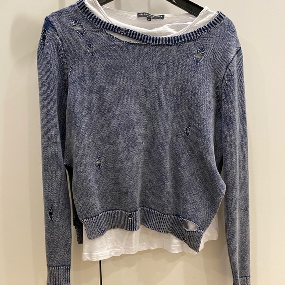 Generation Love | Sweaters | Generation Love Blue Sweater White Tshirt ...